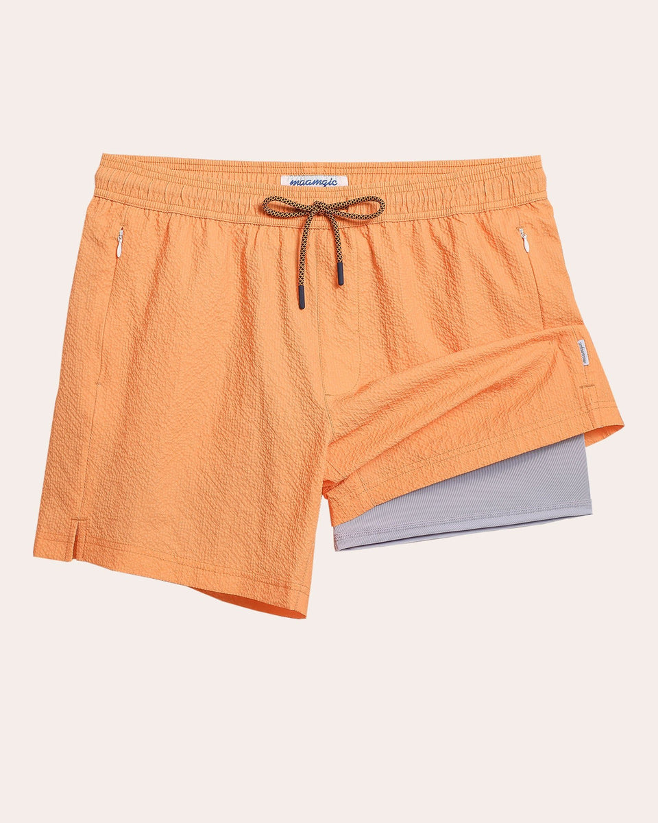 Bivert Liner Solid Swim Shorts, Orange | Maamgic – maamgic