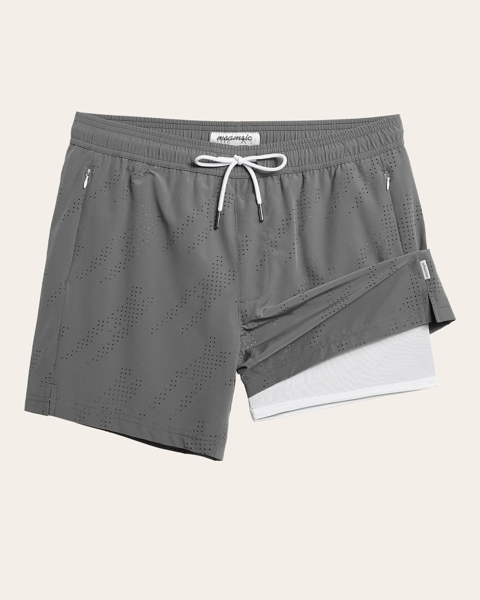 Easybreath II Two-Tone Minimal Swim Trunks, Grey and White | Maamgic ...